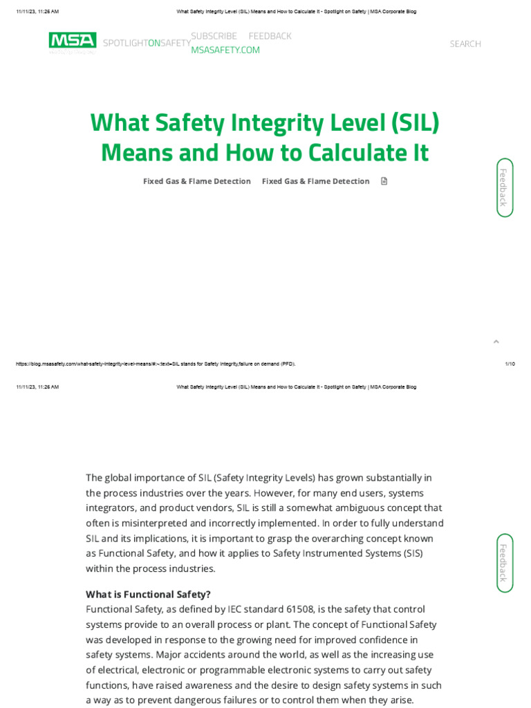 What Safety Integrity Level (SIL) Means and How To Calculate It ...
