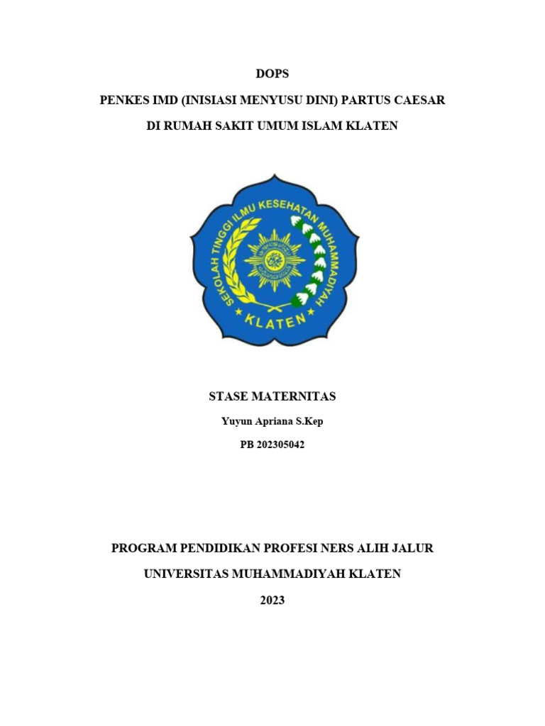Dops Imd | PDF | Kesehatan Holistik