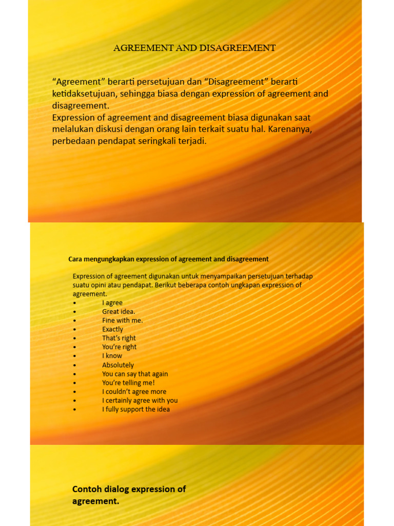 Expressions of Agreement and Disagreement | PDF