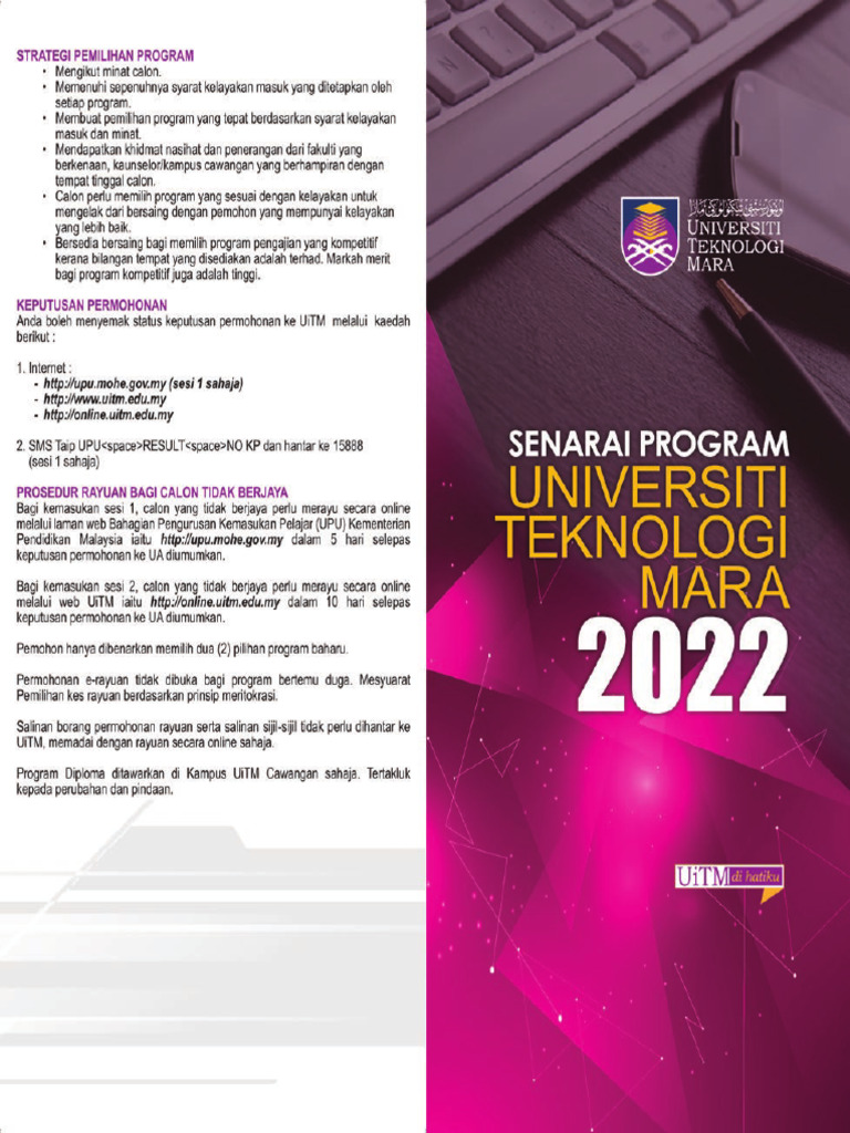UiTM - Senarai Program Universiti Teknologi MARA | PDF