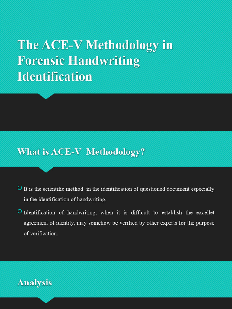Ace V | PDF | Signature | Scientific Method
