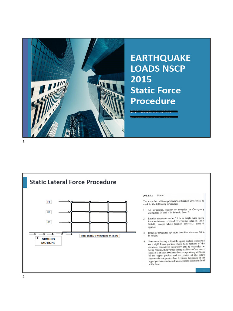 RZTQJSJ - 2 Static Force Procedure | PDF | Structural Load | Concrete