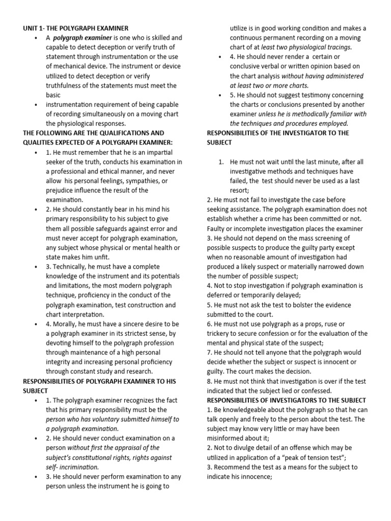 Forensic Reviewer | PDF | Polygraph