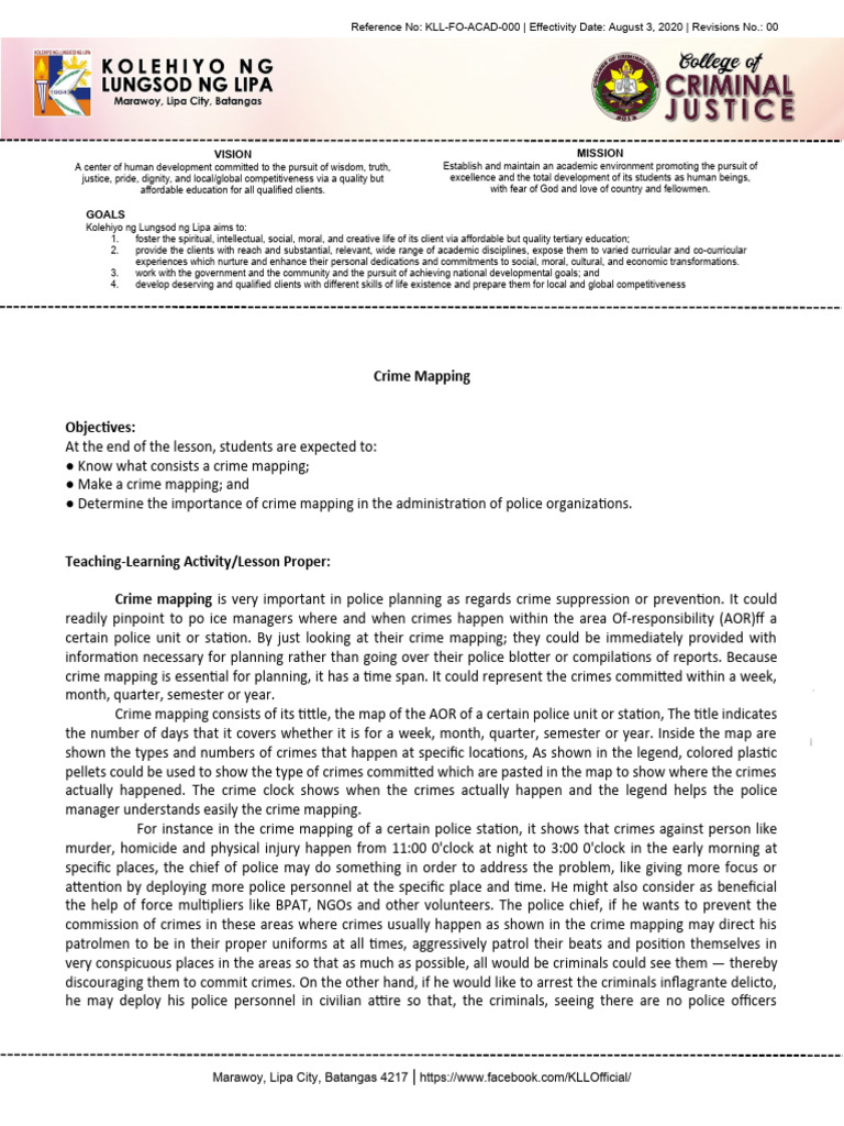 Crime Mapping | PDF | Police | Traffic