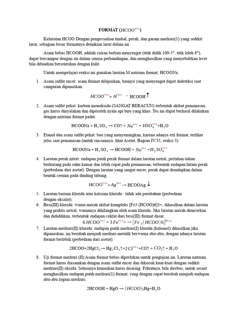 Reaksi dan Sifat Kalium Permanganat | PDF
