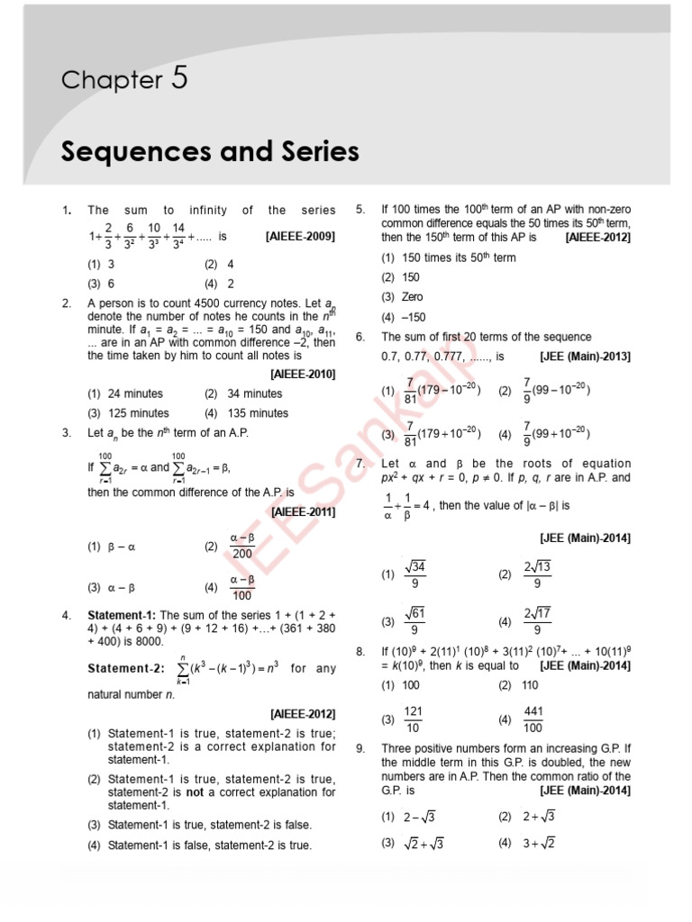 5.sequences and Series - Watermark | PDF