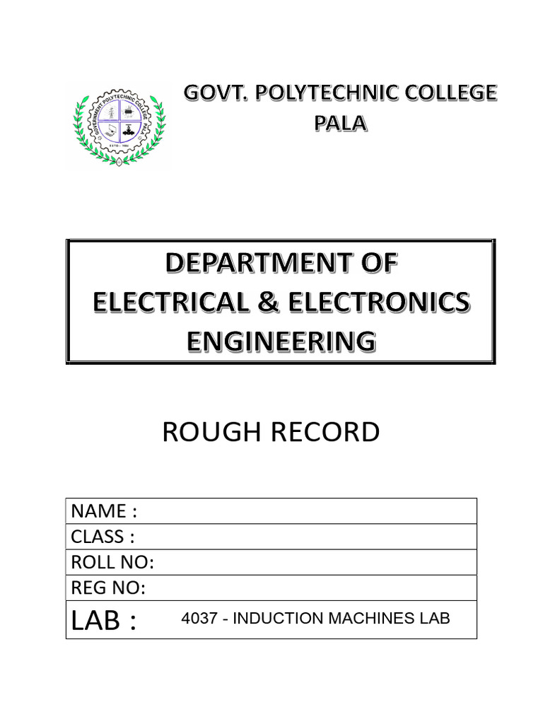 IMC Lab Manual Full - Merged | PDF | Electric Motor | Transformer