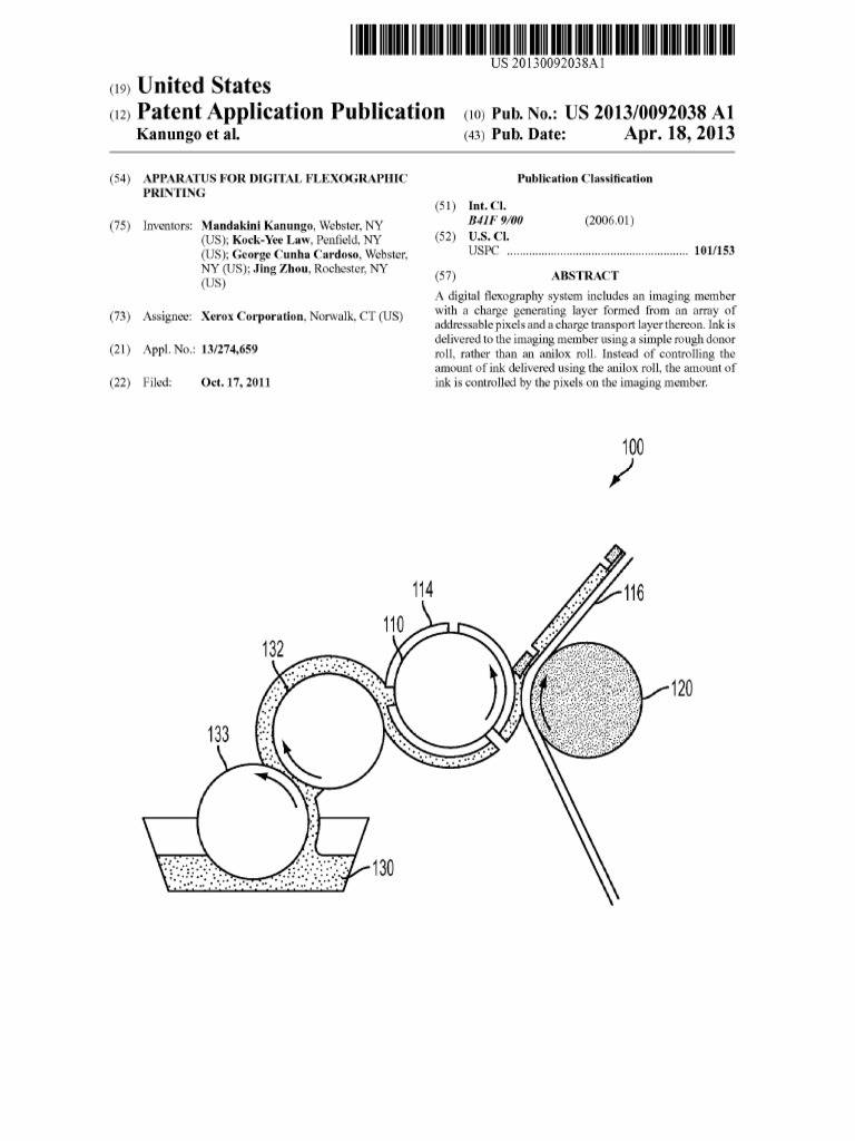 US20130092038 Flexographic Printing PDF | PDF | Intellectual Works | Publishing