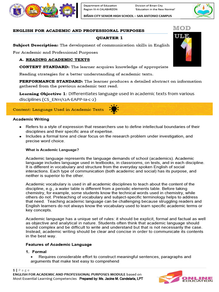 Eapp Module Teacher Made | PDF