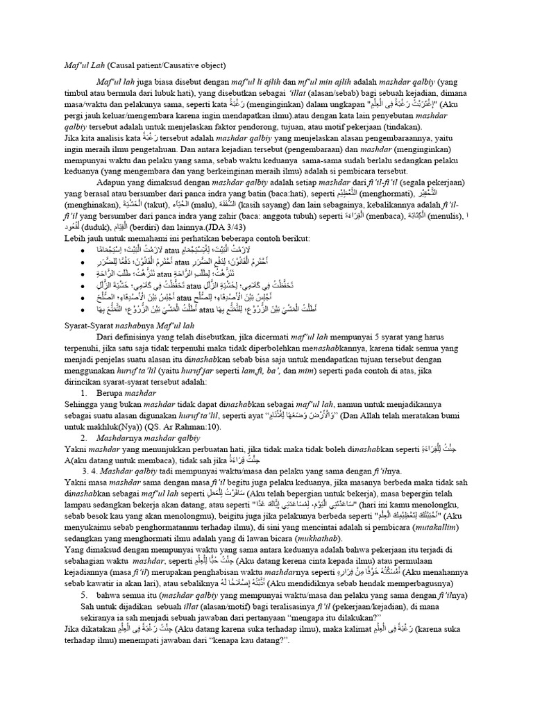 Maf'ul Lah | PDF | Agama & Spiritualitas