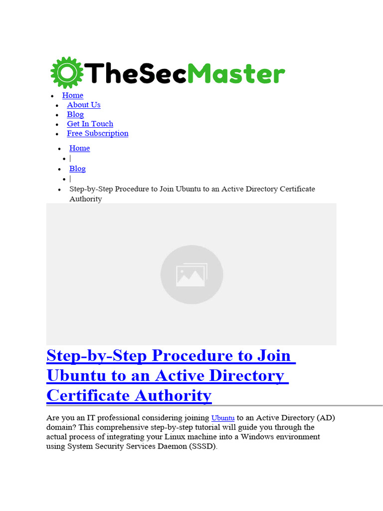 Join Domain Ubuntu | PDF | Active Directory | Sudo