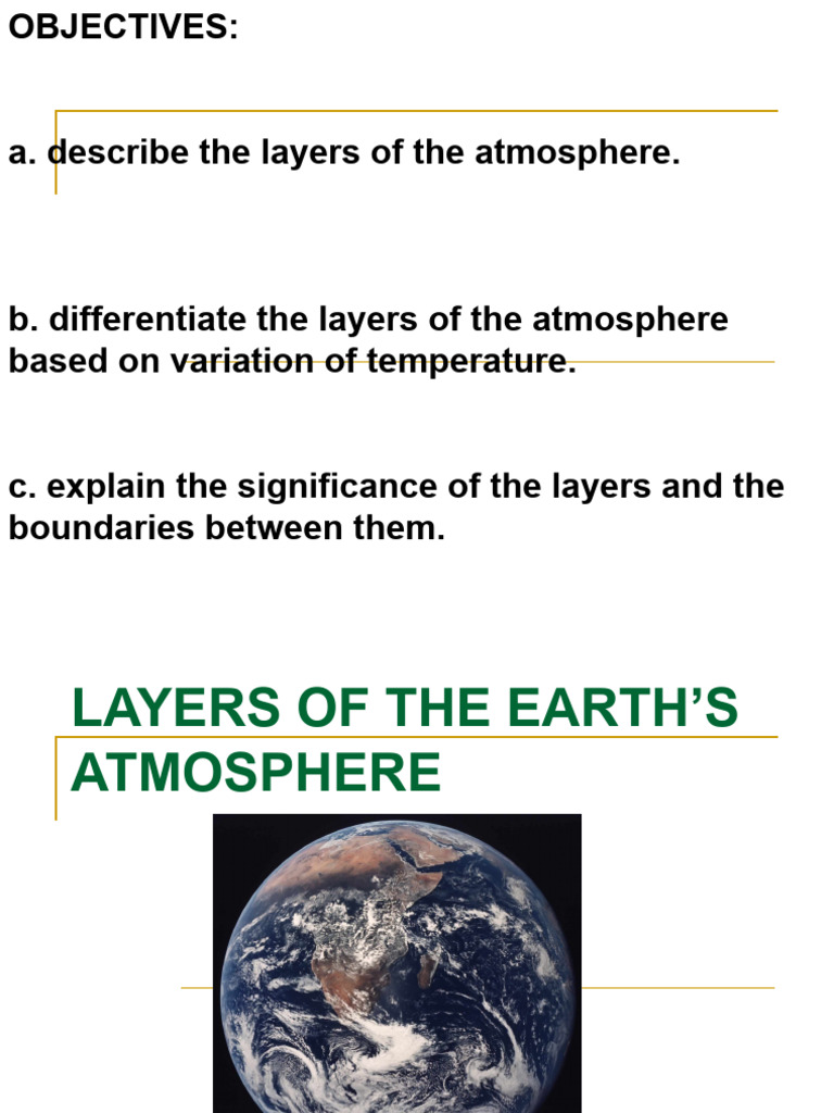 Layers of The Earths Atmosphere | PDF