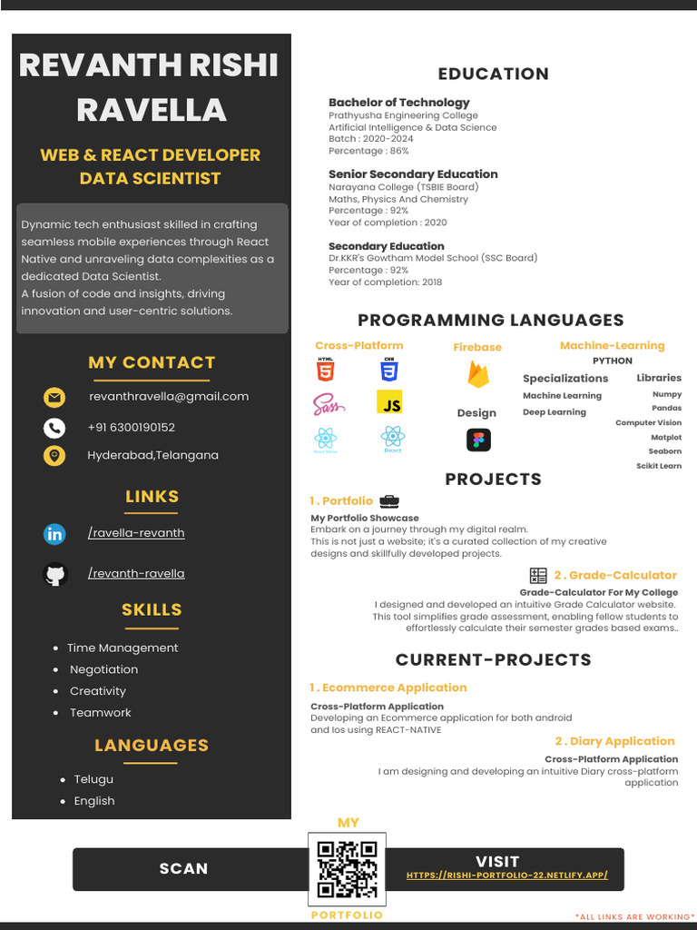 Resume Ravella Revanth Rishi | PDF