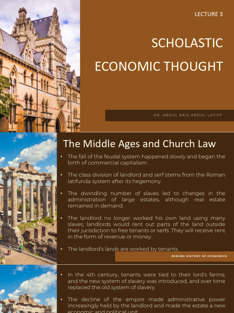 Lecture 3 Scholastic Economic Thought | PDF