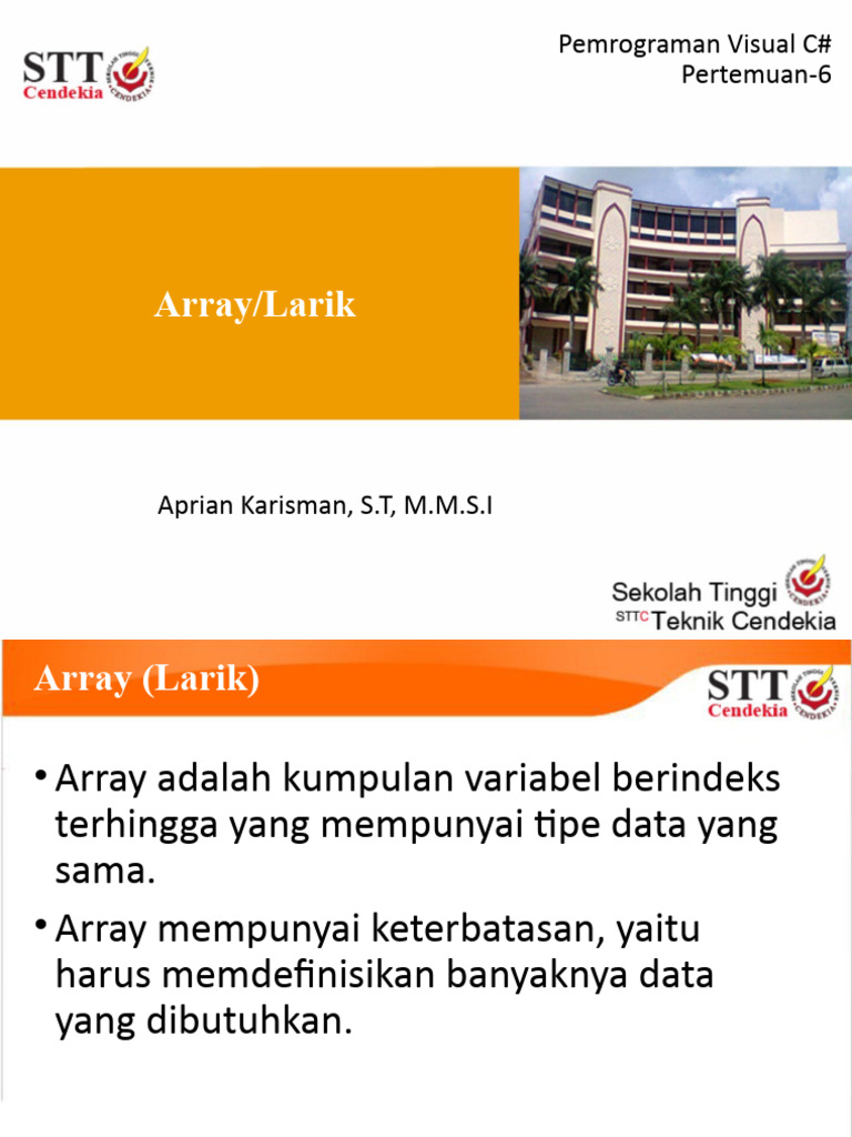 P6-Pemrograman Visual C Sharp | PDF