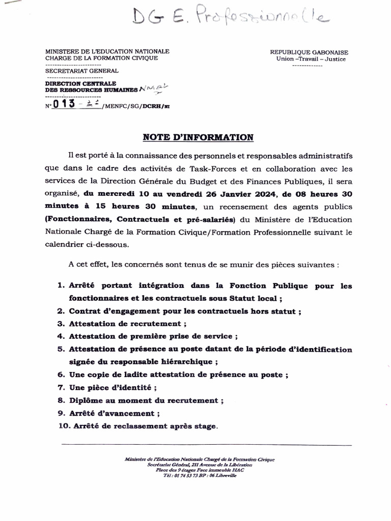 Note D'info | PDF
