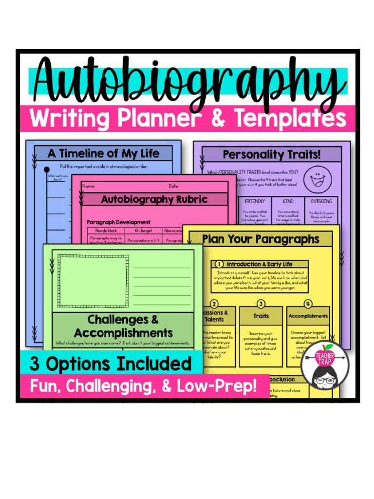 AutobiographyWritingPlannerTemplatesRubricAllAboutMeBook 1 | PDF ...