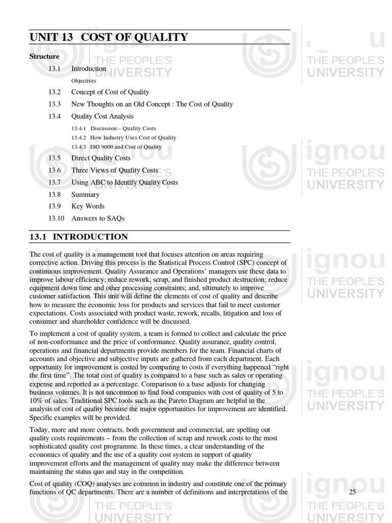 Cost of Quality Analysis and Impact | PDF | Career & Growth | Business