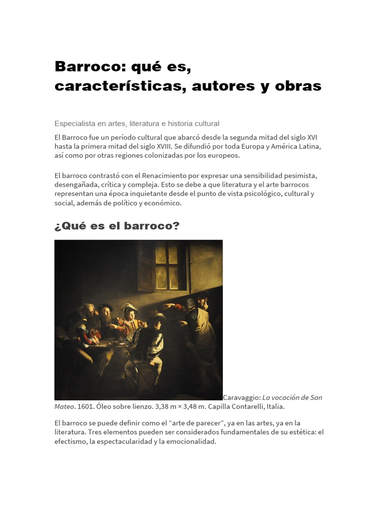 Movimiento Barroco | PDF