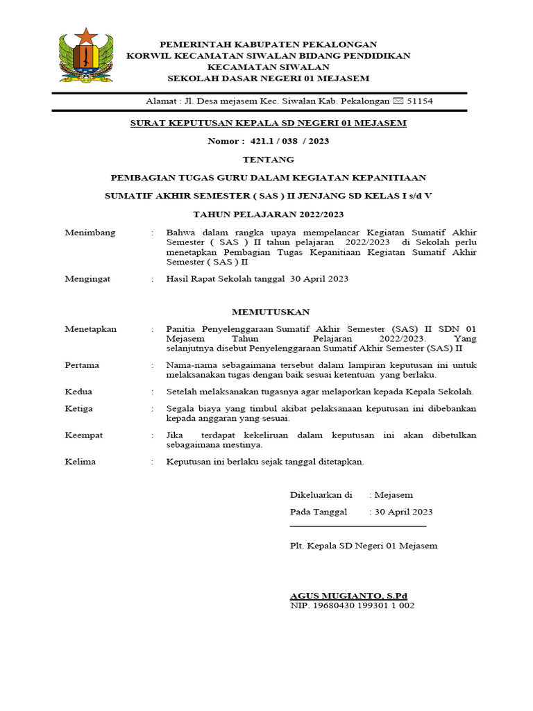 Pos Adm Sas or Pat KLS 1-5 | PDF