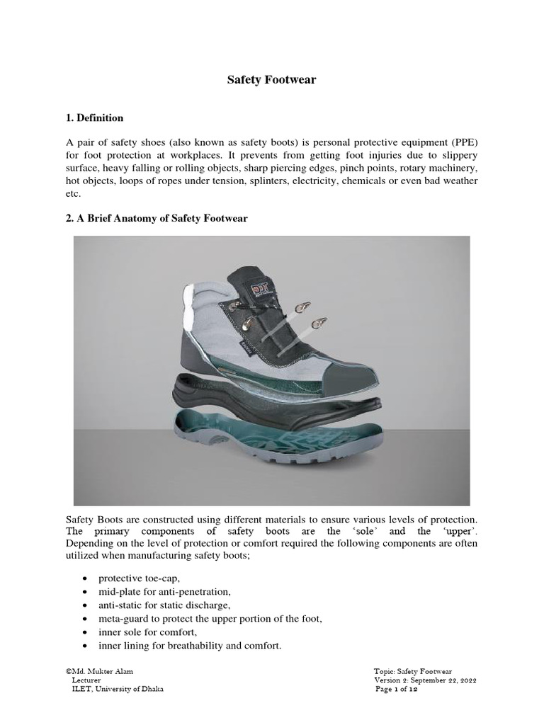 Safety Footwear | PDF | Shoe | Boot