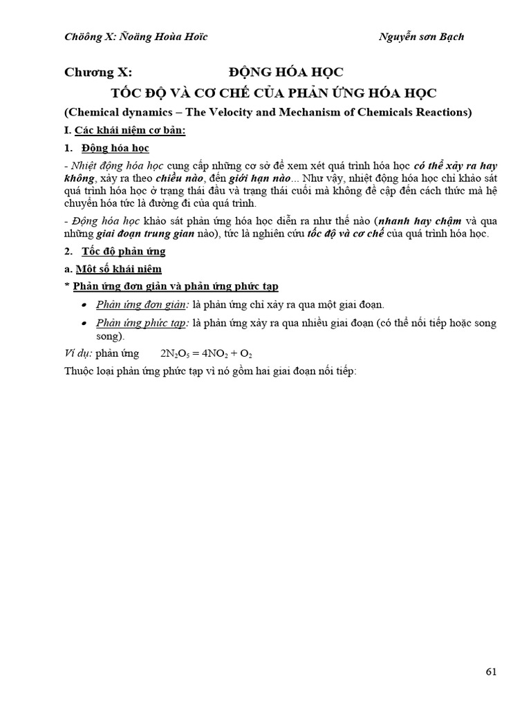 chuong 10-Động hóa học | PDF