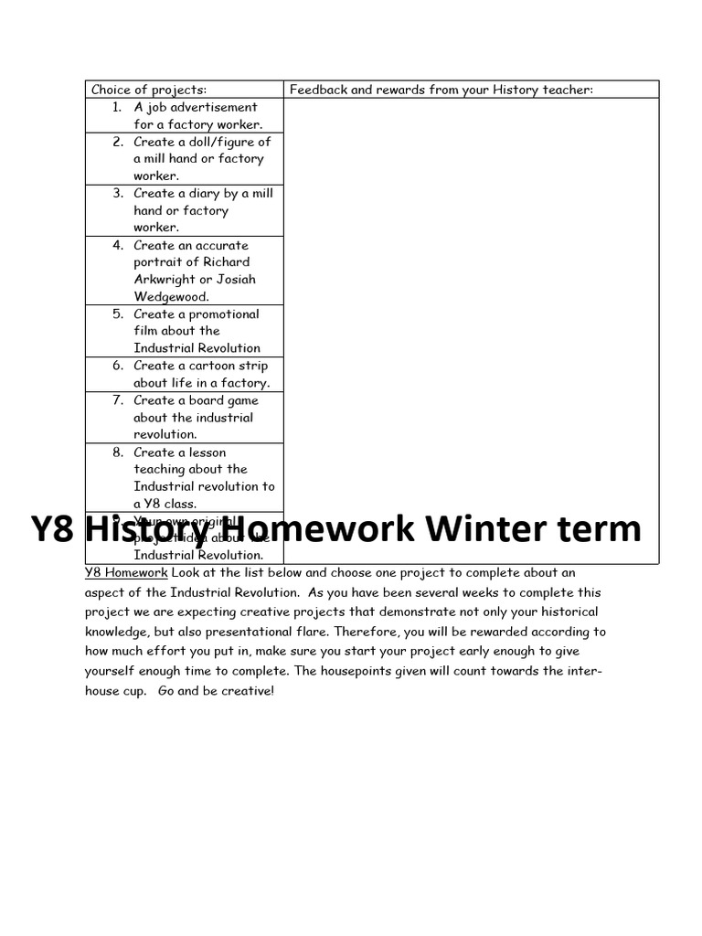 Y8 Creativity Projects | PDF