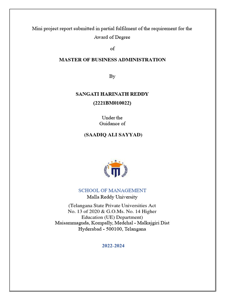 Sapm Mini Project 22.. | PDF