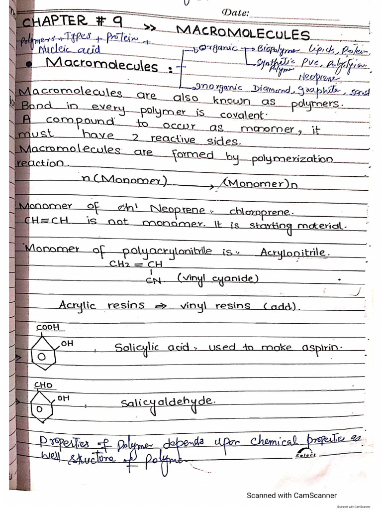 Macromolecules Notes | PDF