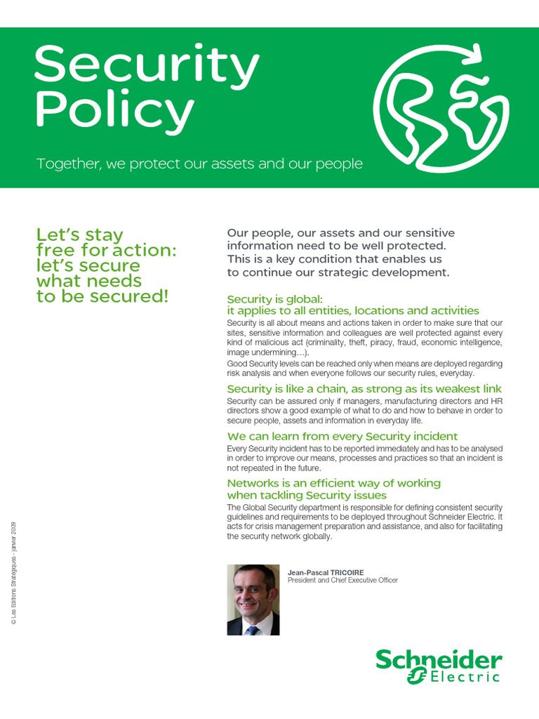 Security Policy | PDF | Securities | National Security