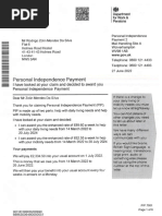 Pip Reconsideration Letter | PDF | Chronic Fatigue Syndrome | Anxiety