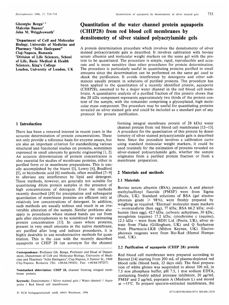 Benga, 1996 (AQP1 Quantification SDS) | PDF