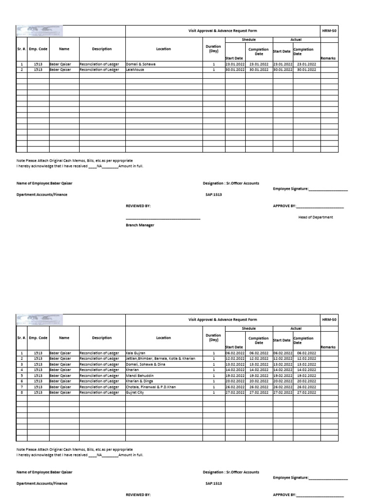 Visit Approval Form1-2022 | PDF