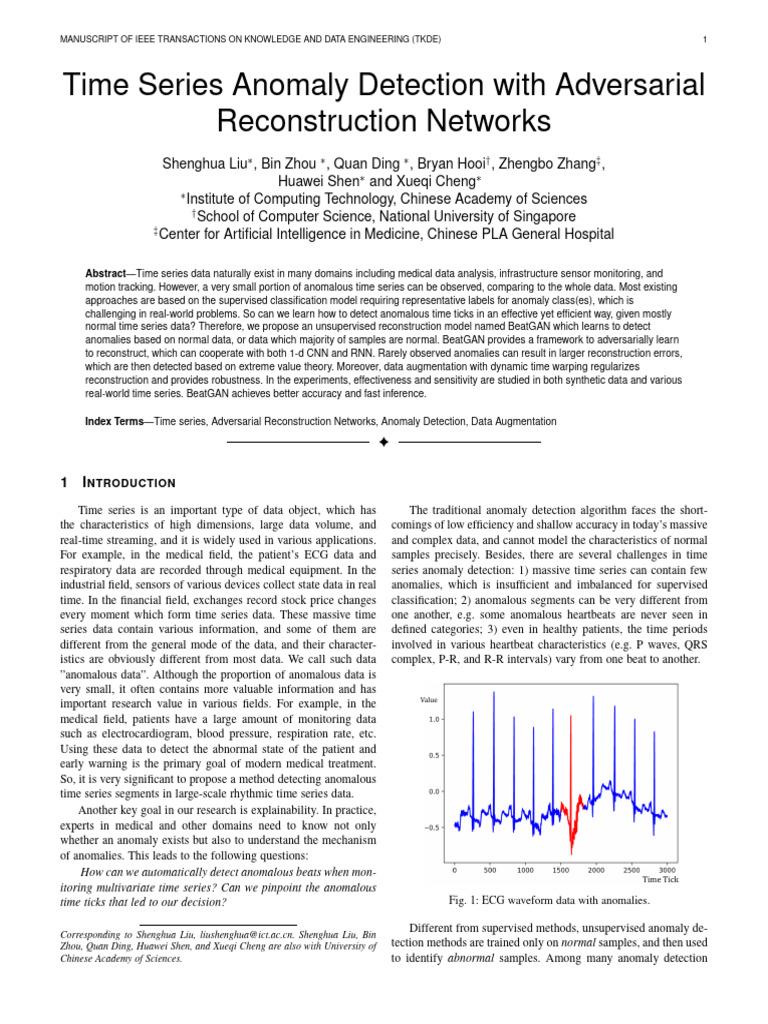 Tkde2022 Beatgan | PDF | Time Series | Machine Learning