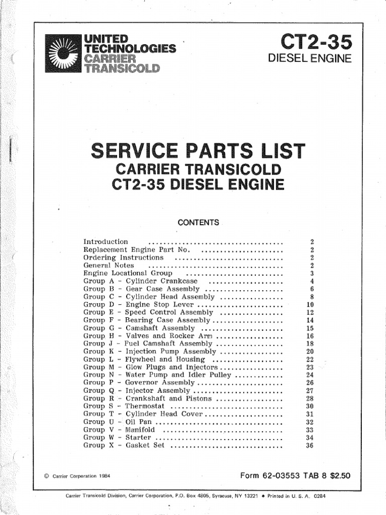 Motor Diesel CT2 - 35 | PDF