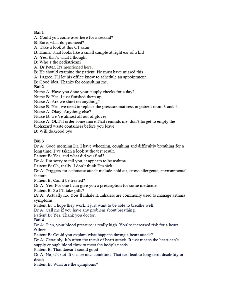 Bài Nói AVCN 1 | PDF | Asthma | Myocardial Infarction