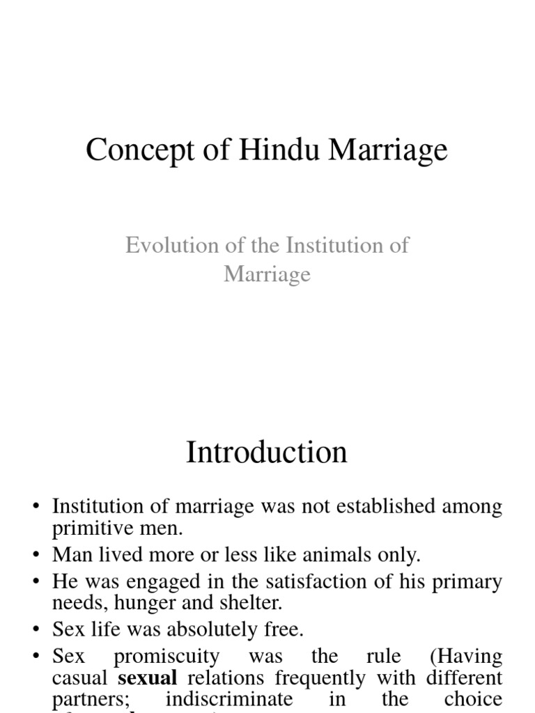 Evolution of Hindu Marriage Concepts | PDF | Marriage | Divorce