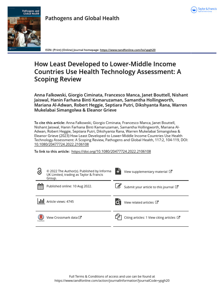 How Least Developed To Lower-Middle Income Countries Use Health ...