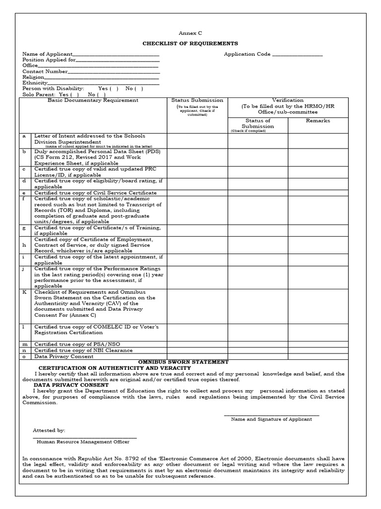 Checklist For Cebu Province | PDF | Government