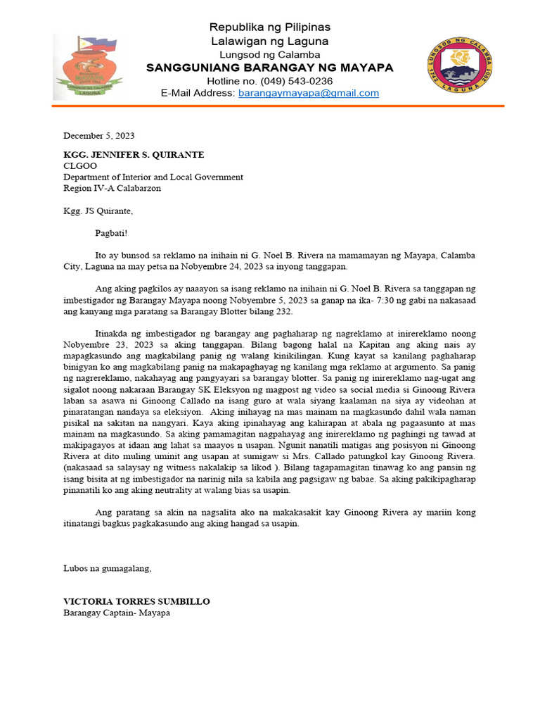 Letter Dilg | PDF