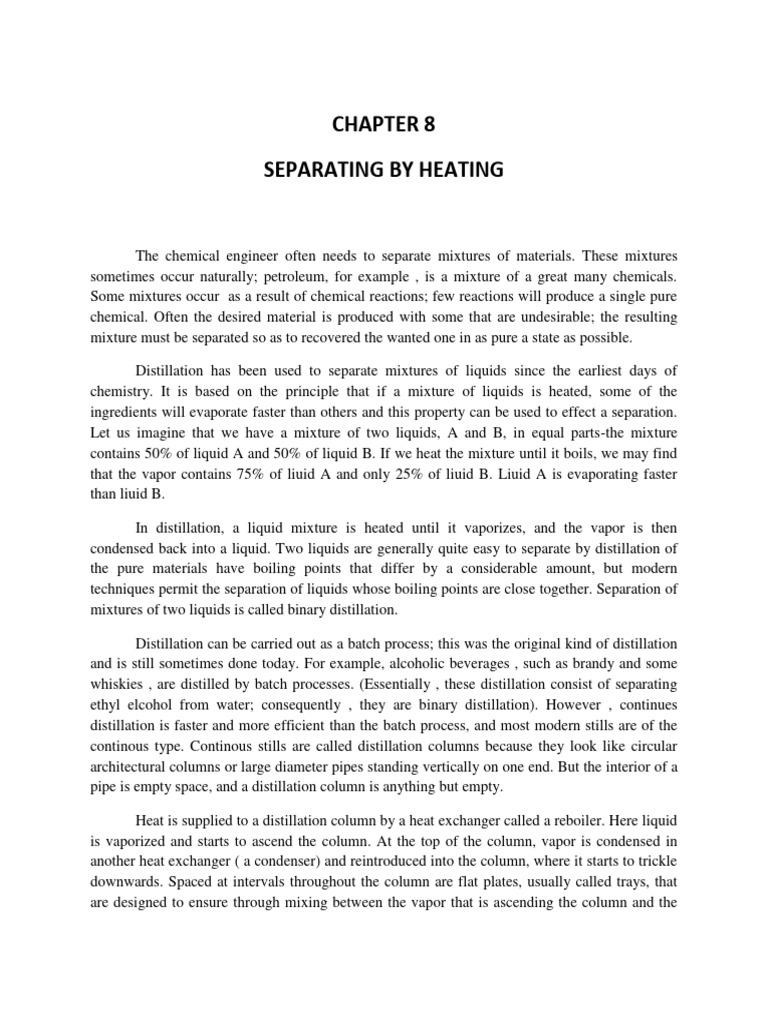 Chapter 8-SEPARATING BY HEATING | PDF