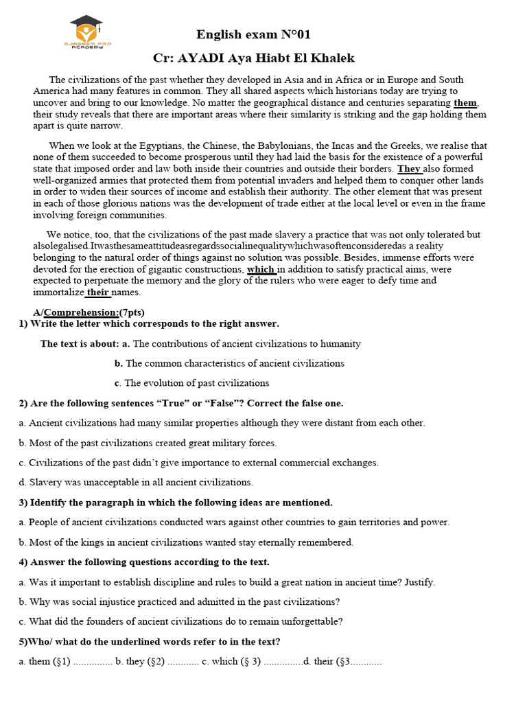Common Traits of Ancient Civilizations | PDF | Civilization