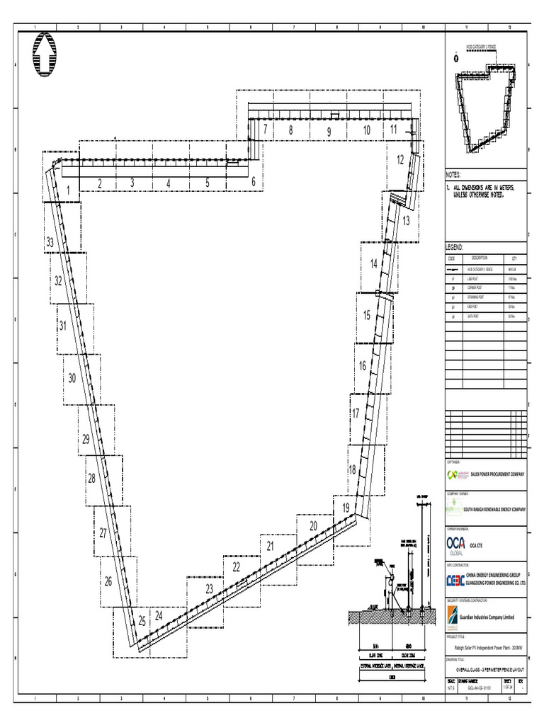 Class-III Perimeter Fence Layout - Section | PDF | Language Arts ...