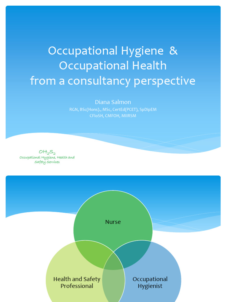 Diana Salmon - 18 09 19 Occupational Hygiene - Occupational Health | PDF