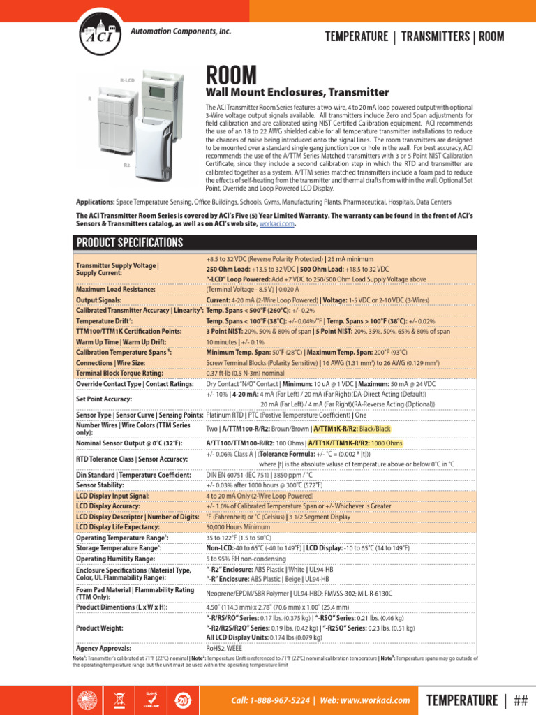 Space Temperature Sensor | PDF