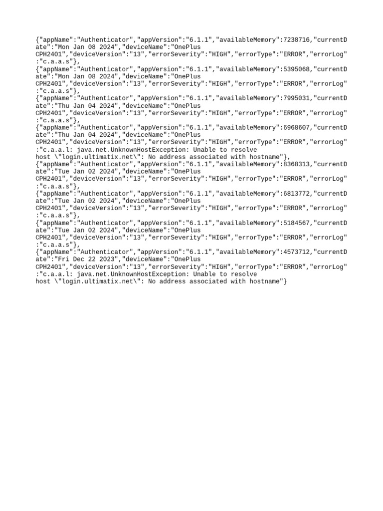 Authenticator ErrorReport | PDF | Business | Technology & Engineering