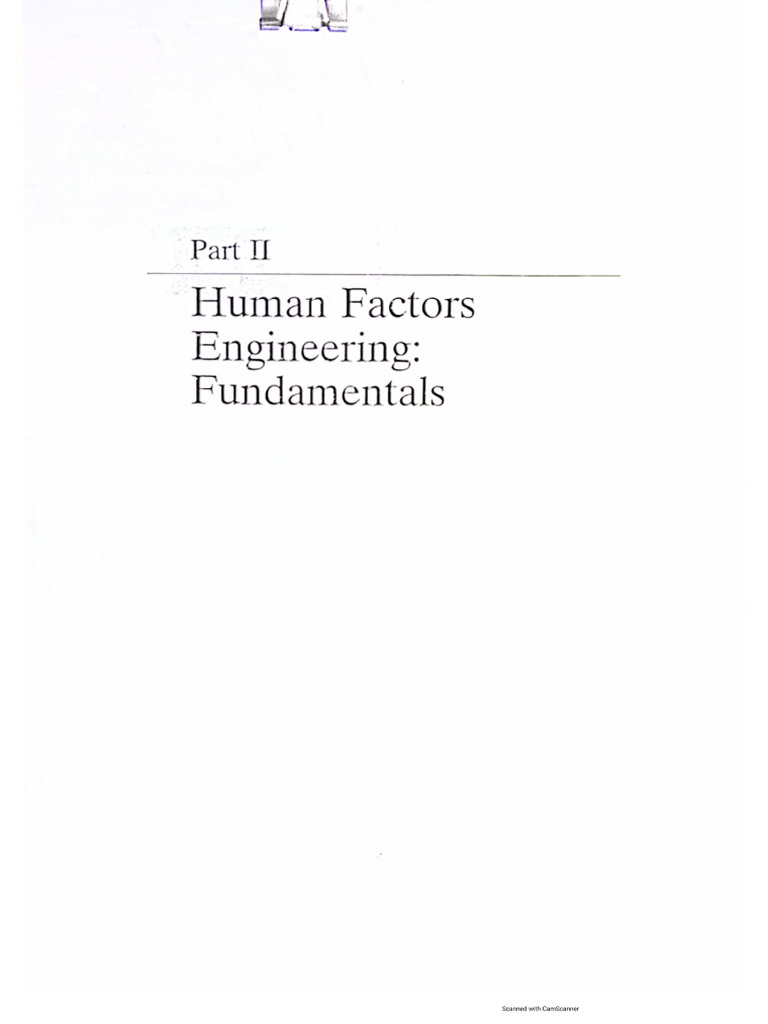 Part II Human Factor Engineering Fundamental | PDF