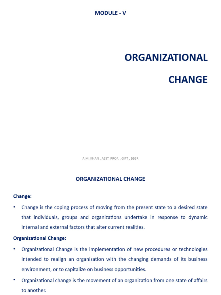 OB Mod V | Download Free PDF | Change Management | Tariff