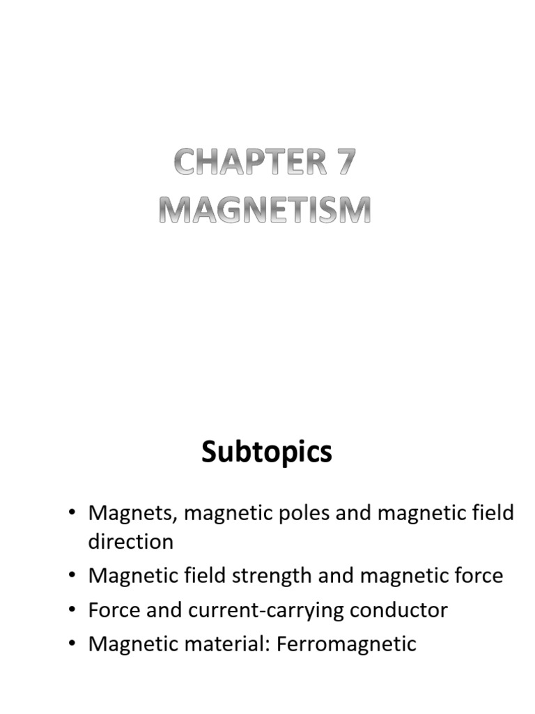 Chapter 7 Magnetism | PDF
