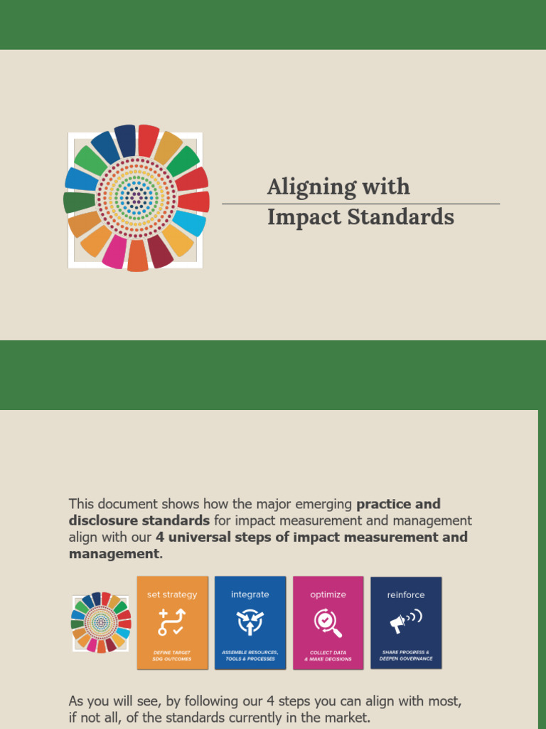 Aligning with SDG Impact Standards | PDF | Governance | Business